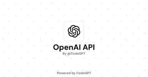 Openai Api Codegpt