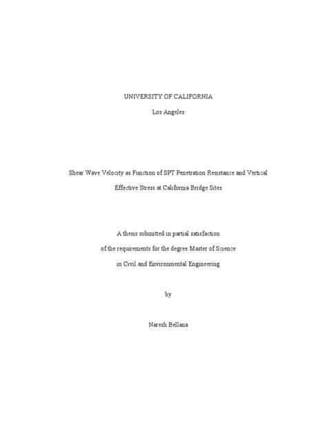 Shear Wave Velocity As Function Of Spt Penetration Resistance And Vertical Effective Stress At