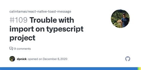 trouble with import on typescript project · issue 109 · calintamas
