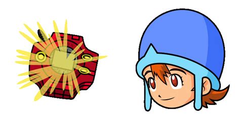 Digimon Sora Takenouchi And Digivice Animated Cursor Sweezy