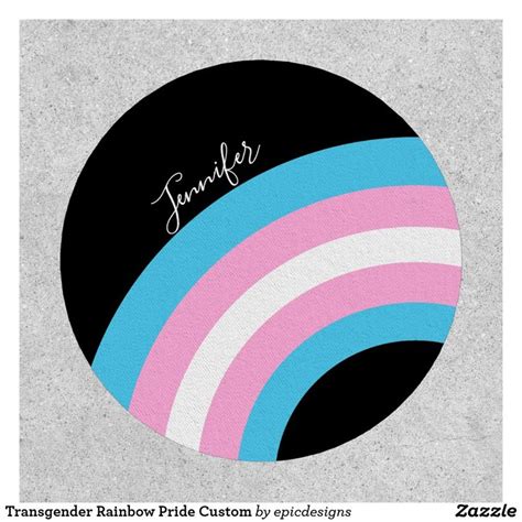 Transgender Rainbow Pride Custom Patch Zazzle Custom Patches