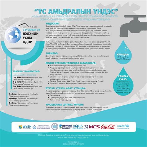 3 сарын 22 Дэлхийн Усны өдрийг Wash Action Of Mongolia