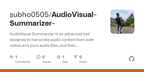 audiovisual summarizer rag llamba llm ipynb at main · subho0505 audiovisual summarizer · github