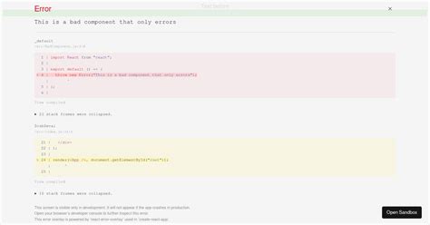 ErrorBoundary In CodeSandbox Doesn T Completely Catch Codesandbox