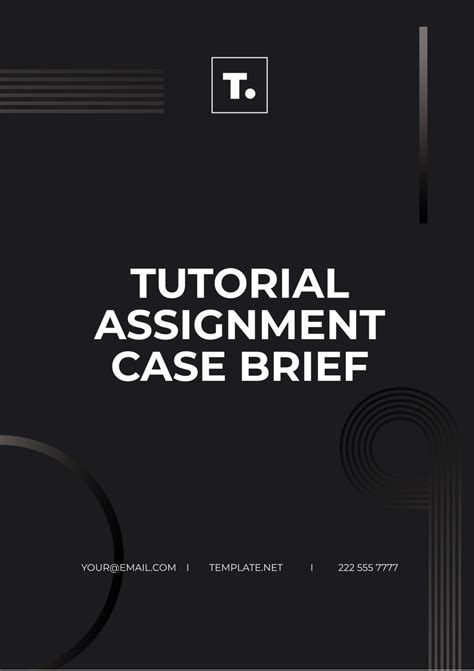 Free Tutorial Assignment Case Brief Template To Edit Online