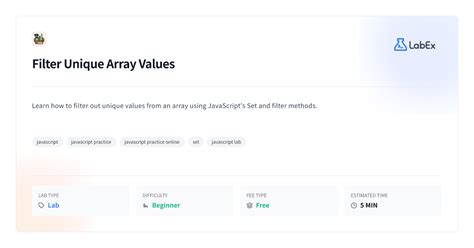 Filtering Unique Values In Javascript Arrays Labex