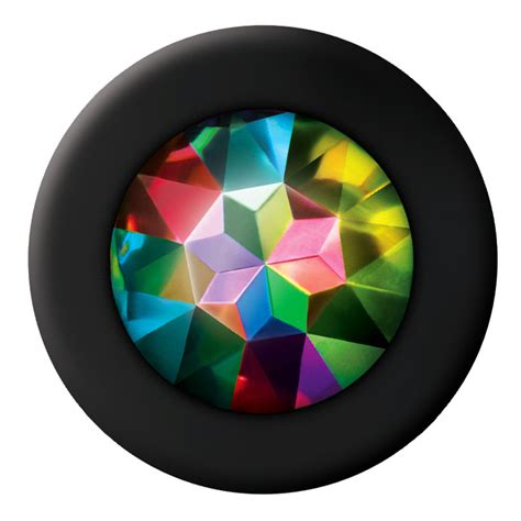 Buy The Glams Mini Rainbow Gem Jeweled Black Silicone Butt Plug Ns