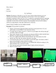 TLC Lab Report Docx Riley Johnson 9 30 21 Dr Fealy TLC Lab Report Purpose The Purpose Of