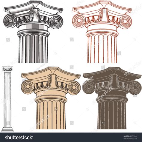 Ionic Pillar Stock Vector Illustration 23726344 Shutterstock