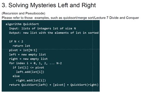Solved 3 Solving Mysteries Left And Right Recursion And