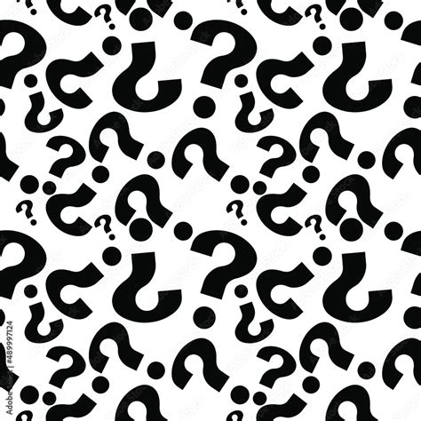 Question Mark Seamless Pattern Vector Seamless Pattern With Question