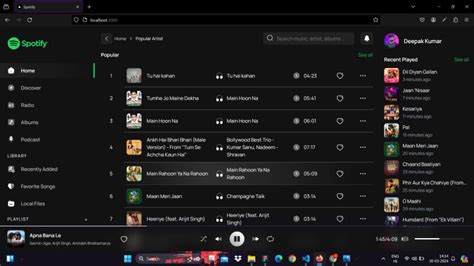 Deepak Kumar On Linkedin Spotifyclone Reactjs Webdevelopment Githubproject Spotify