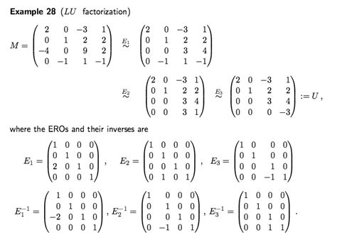 Solved Example LU Factorization E Chegg Com