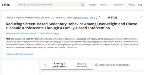 Reducing Screen Based Sedentary Behavior Among Overweight And Obese Hispanic Adolescents Through