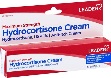 Leader Hydrocortisone Cream Anti Itch Lotion For Psoriasis