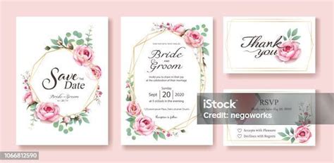 꽃 결혼식 초대 날짜 감사 합니다 답장 카드 디자인 서식 파일을 저장 합니다 벡터입니다 스웨덴 장미 실버 달러 잎 왁 스 꽃의 여왕 프레임에 대한 스톡 벡터 아트 및 기타