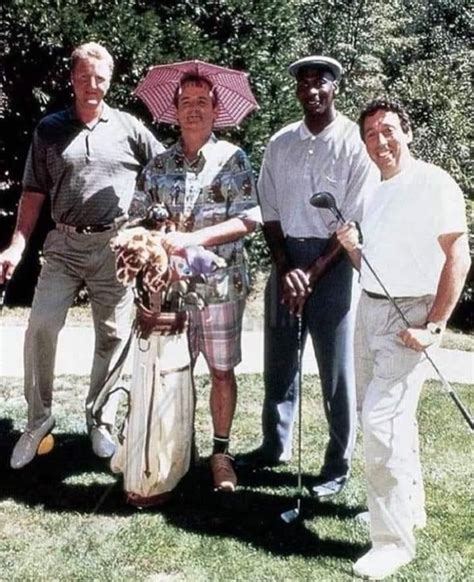 Jordan And Bird On The Golf Course With Bill Murray And Ivan Reitman