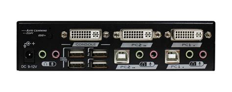 Rextron 2 Port Dvi Usb Kvm Switch With Audio Black Colour Newest Products — Discount Office