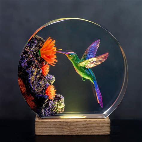 Hummingbird Lamp Glass Etsy