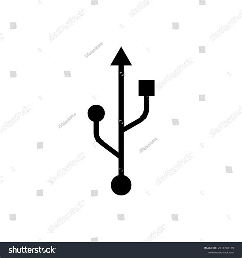 Usb Logo Vector Isolated On White Stock Vector Royalty Free 2214208169 Shutterstock