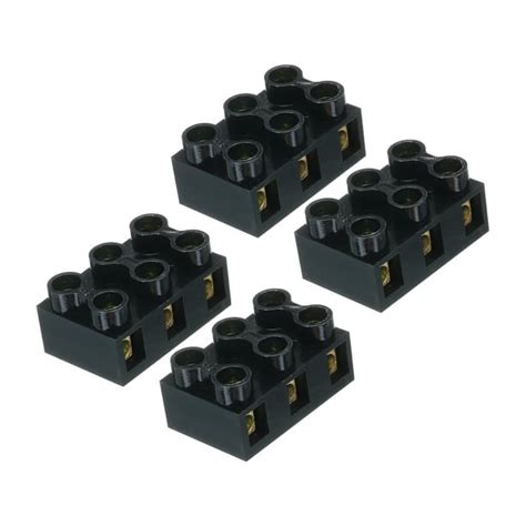 Uxcell Terminal Block 3 Positions 500v 10a Dual Row Screw Terminals Barrier Strip Wire Connector
