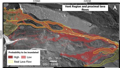 Lava Flow Simulation In The Vent Region And Adjacent Lava Flows In The