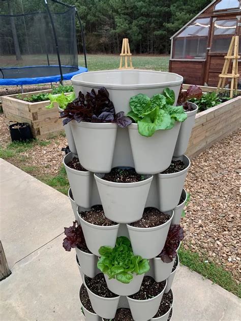 Stackable Planter Tower Vertical Garden Strawberry Tower Dollar Tree