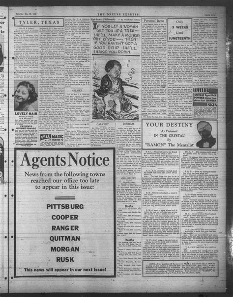 The Dallas Express Dallas Tex Vol 42 No 17 Ed 1 Saturday May 25 1935 Page 5 Of 12