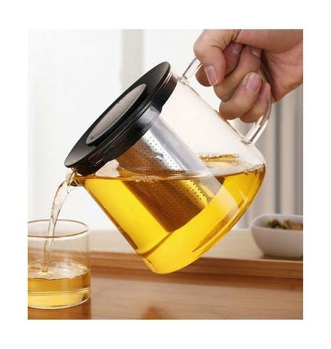 내열유리 주전자 티포트 600ml 스텐거름망 찻잎우리기 티몬