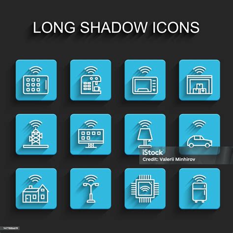 무선 가로등 무선 태블릿 프로세서 미세 회로 Cpu 냉장고 Tv 시스템 자동차 및 램프 아이콘이 있는 스마트 홈을 설정합니다 벡터 0명에 대한 스톡 벡터 아트 및 기타