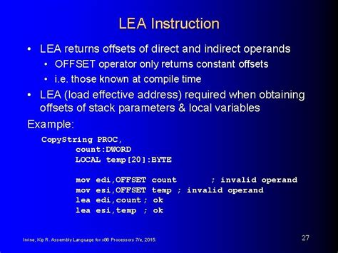Stack Frames And Advanced Procedures Stack Frames Stack