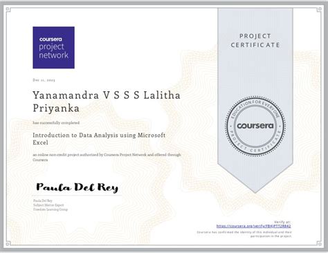 Lalitha Priyanka Yanamandra On Linkedin Dataanalysis Excel Dataskills Coursera