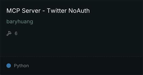 Mcp Server Twitter Noauth Glama