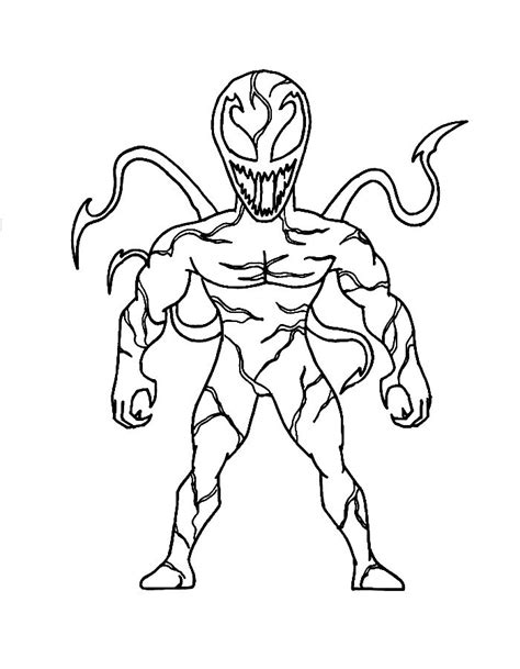 Carnage Spider Man Coloring Page