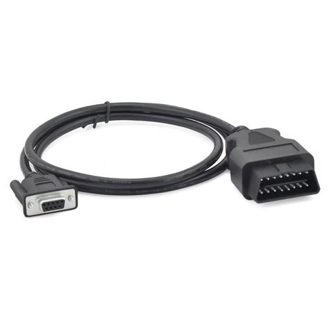 Obd2 16pin To Db9 Serial Port Adapter Cable Rs232 Serial Cable China