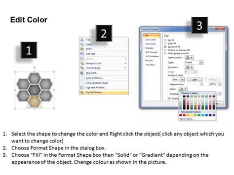 Ppt Hexagon Shapes Graph Editable PowerPoint Templates