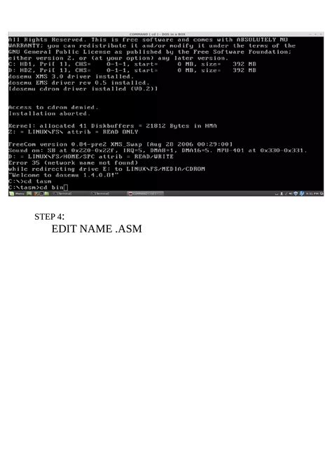 Step To Program In Tasm Doc