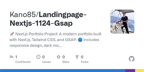 Github Kano85landingpage Nextjs 1124 Gsap 🚀 Nextjs Portfolio Project A Modern Portfolio