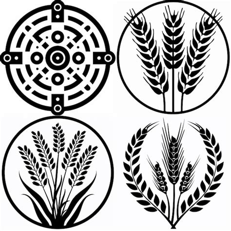 Premium Photo Grain Crop Crops Grains Fields Farm Logo