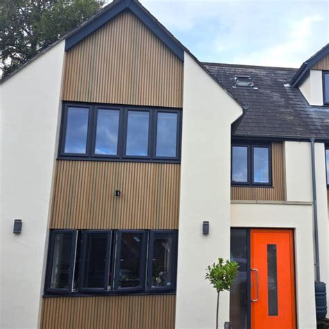 Slatted Spiced Cedar Brown Composite Cladding Cladding Board 250