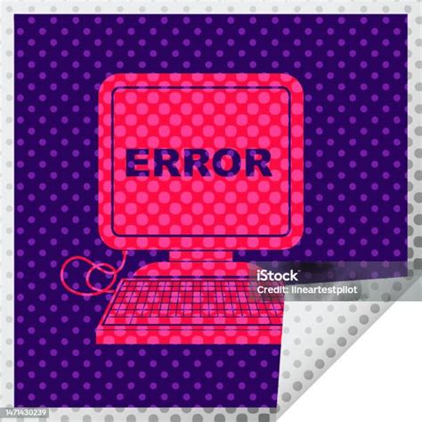 컴퓨터 오류 벡터 일러스트 레이 션 사각형 필링 스티커 0명에 대한 스톡 벡터 아트 및 기타 이미지 0명 깨끗한 깨짐