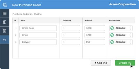 Kaunt Products Purchase Order Coding Proposals