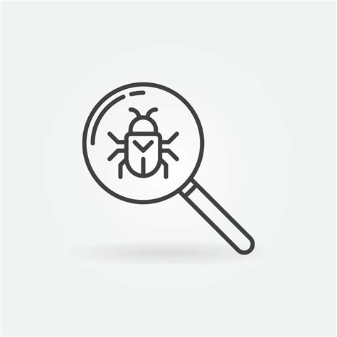 Bug In Magnifier Vector Concept Icon In Thin Line Style 14762103 Vector