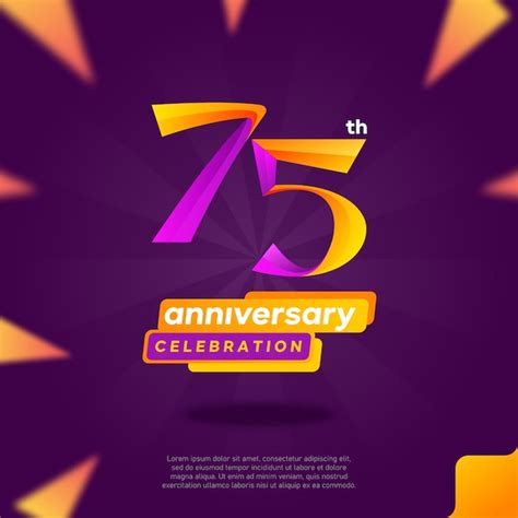 Premium Vector Number 75 Logo Icon Design 75th Birthday Logo Number