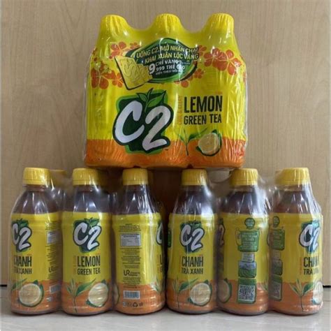 C2 Tra Xanh Lemon Green Tea 360ml C2 Tra Dao 455ml 1 X 6 Lazada
