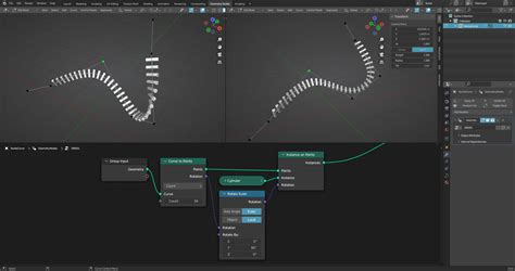 Modifiers Geonodes Incremental Rotation Object On Curves Blender
