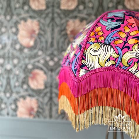 William Morris Golden Lily Pink Deluxe Decorative Lamp Shade In A