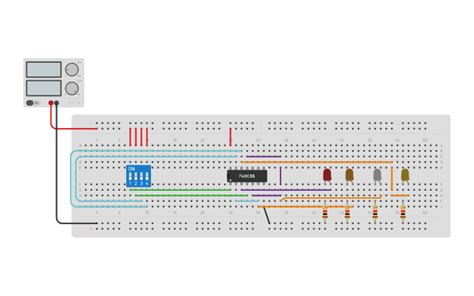 Circuit Design Grey To Binary Tinkercad