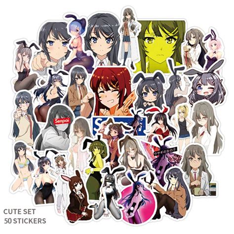 Buy Cerolopy Pcs Anime Sexy Stickers Haikyuu Stickers Pvc Graffiti Stickers Bunny Girl Senpai