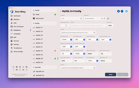 Configure And Optimize Mysql Database Settings In Servbay Servbay Support Center